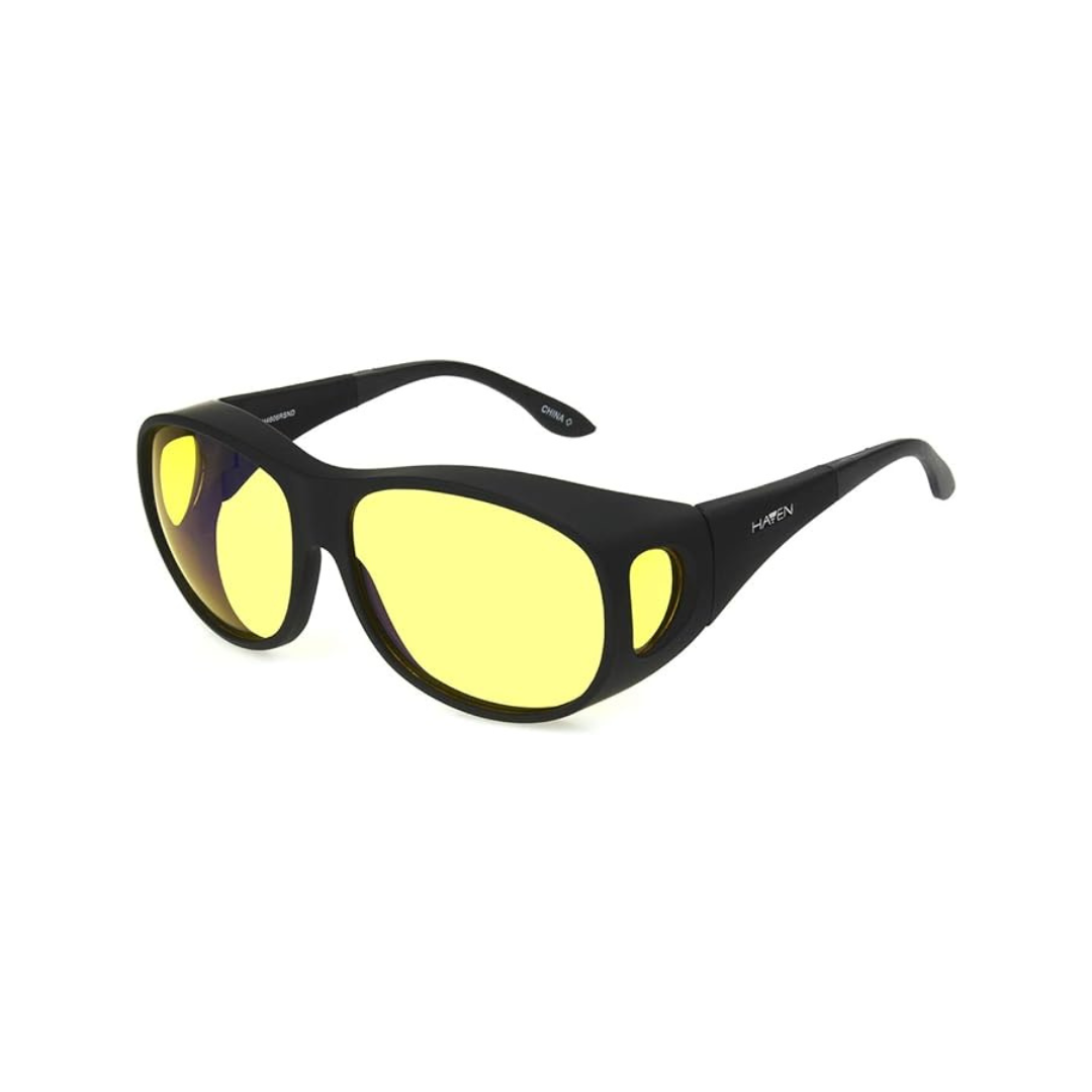 Dioptics Haven Summerwood Fits Over Sunglasses Polarized Square, Black ...